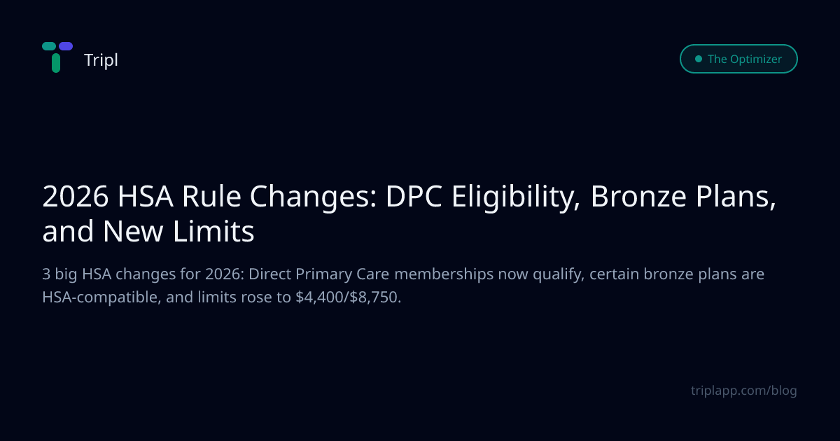 2026 HSA Rule Changes: DPC Eligibility, Bronze Plans, and New Limits